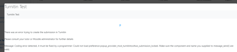 Turnitin Error on Submission in Moodle | Not so many...